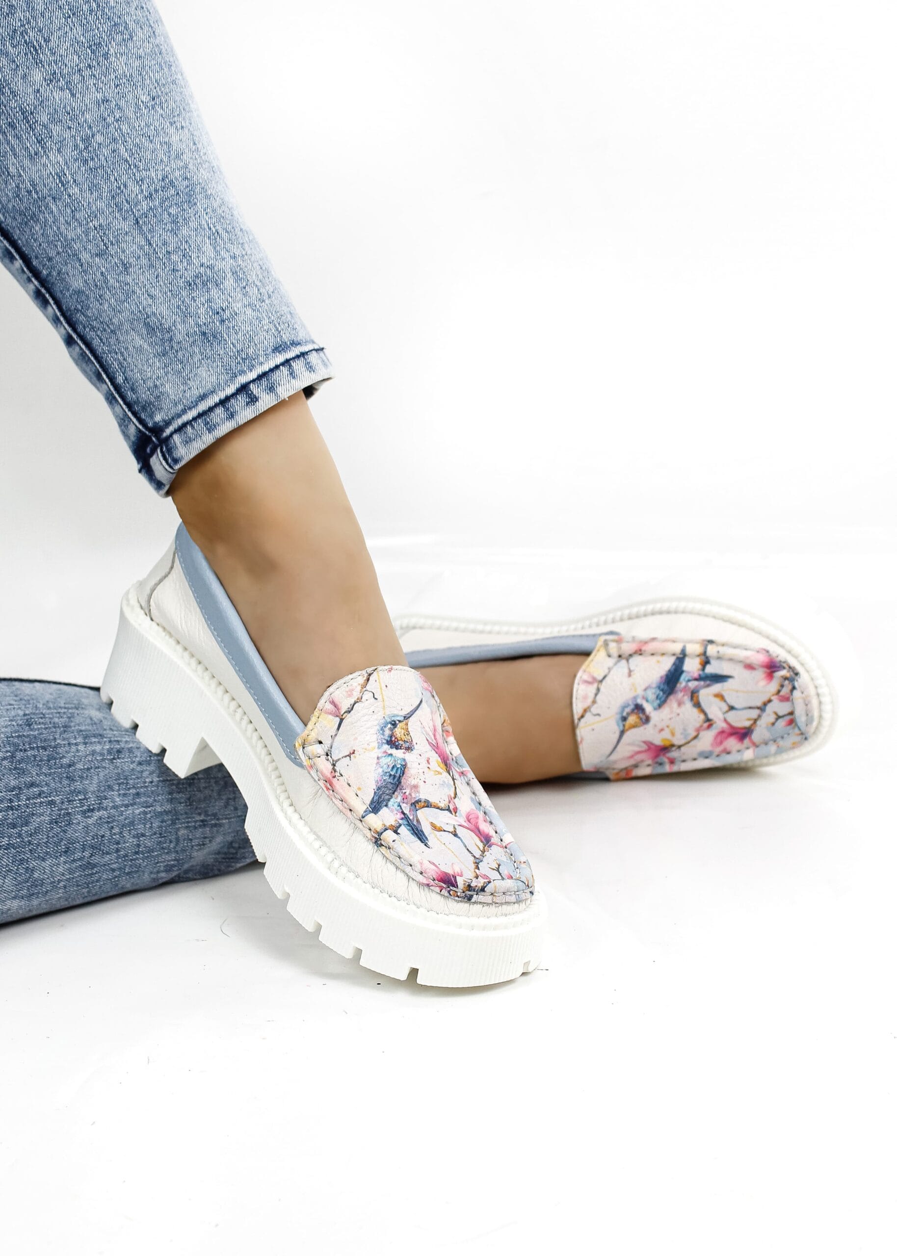 Mocasín Eden Talco Celeste