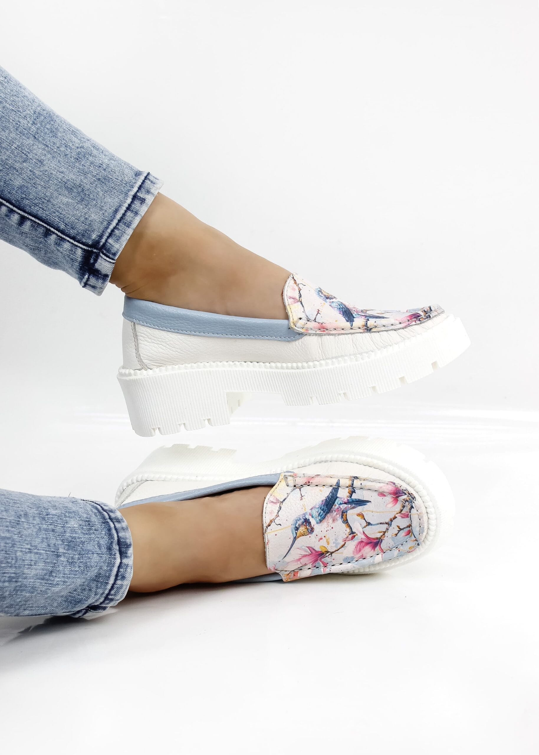 Mocasín Eden Talco Celeste