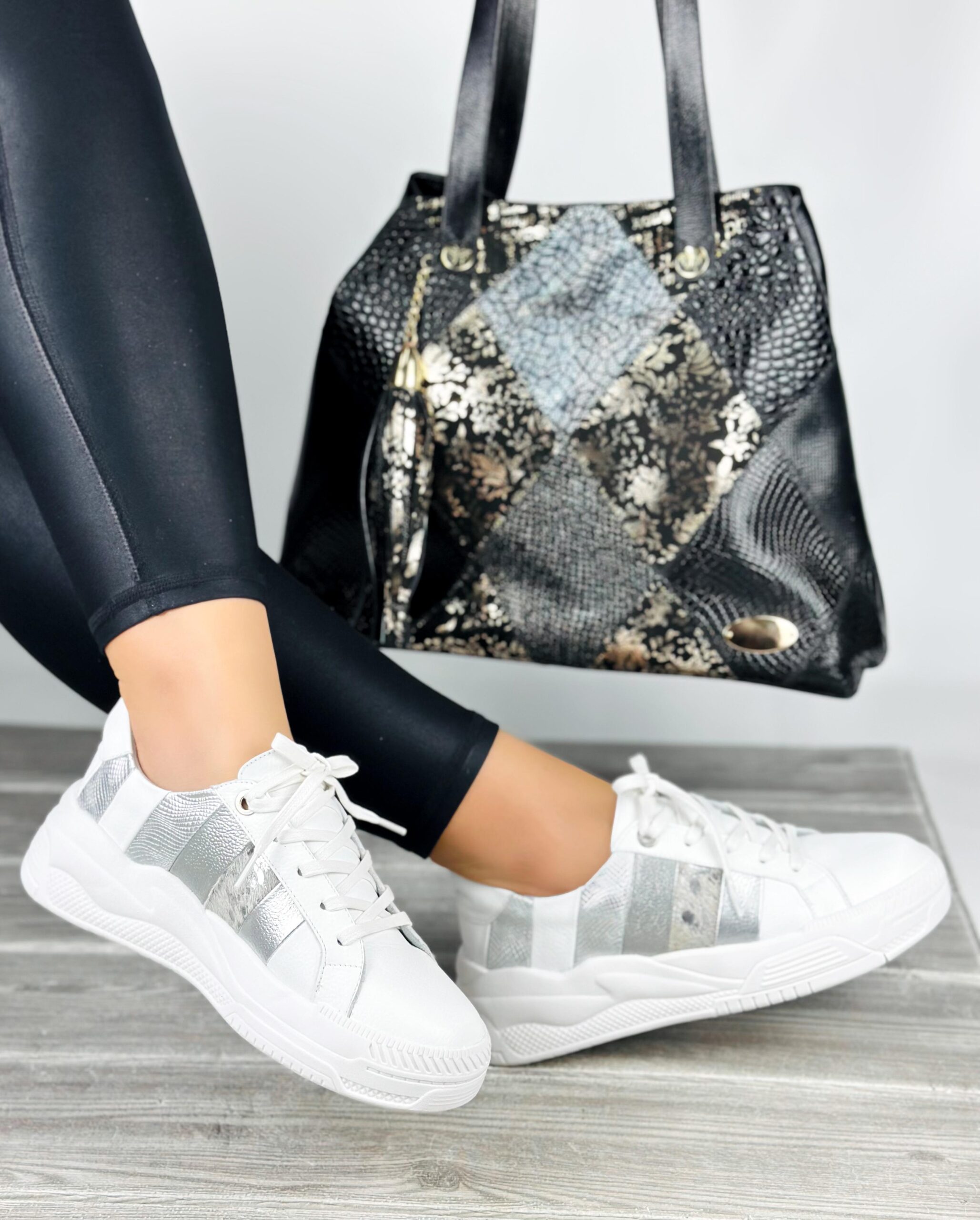 Tenis Lúa Blanco x Plomo